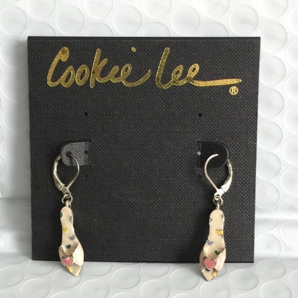 Cookie Lee | Jewelry | Cookie Lee Pink Shoes Earring | Poshmark